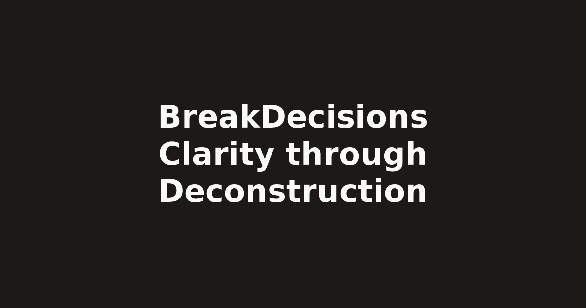 Decision Matrix for Career Change: First-Principles Framework ...